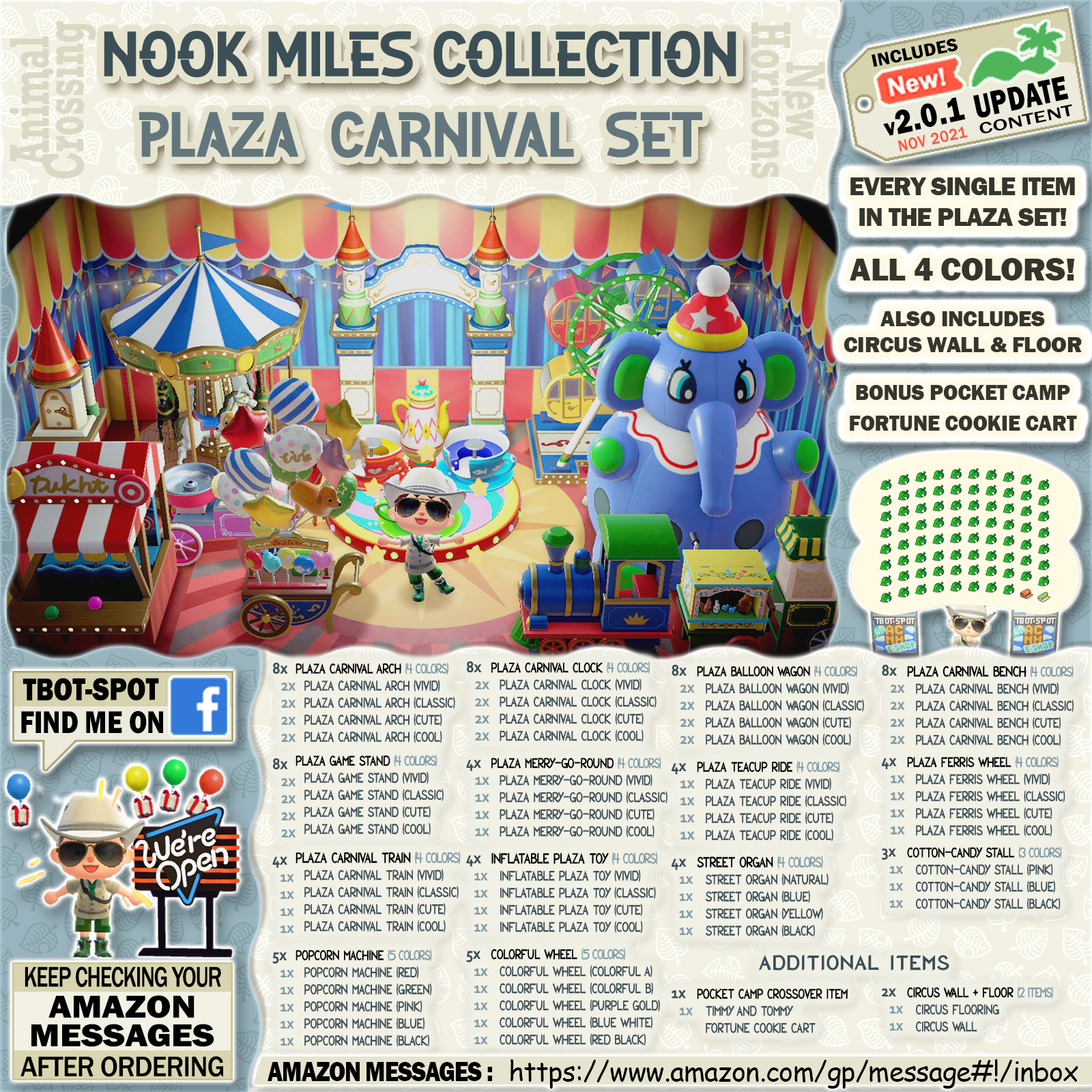 Nook Miles Collection - Plaza Carnival Set – TBot-Spot